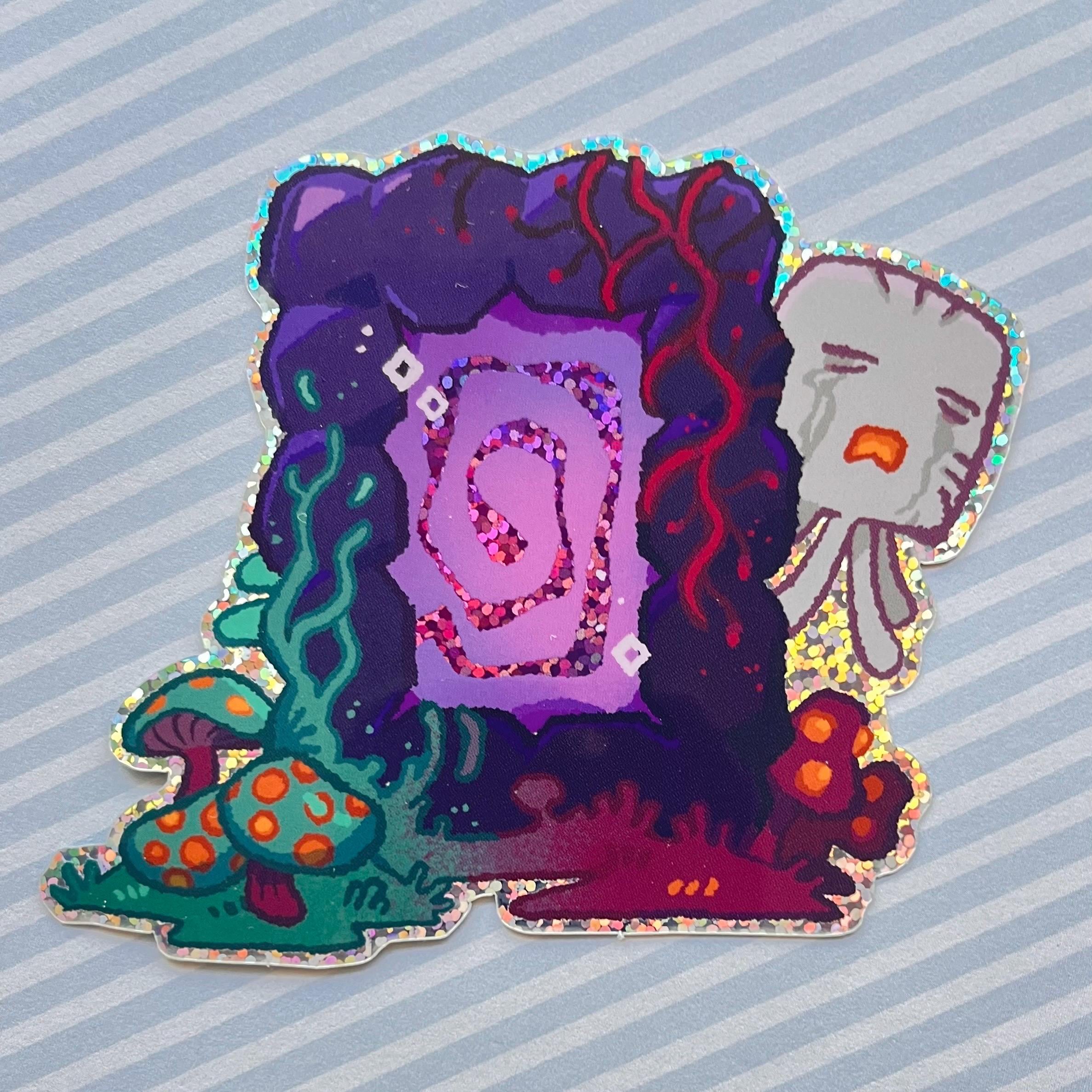 Minecraft Nether Portal + Ghast Sticker - Etsy