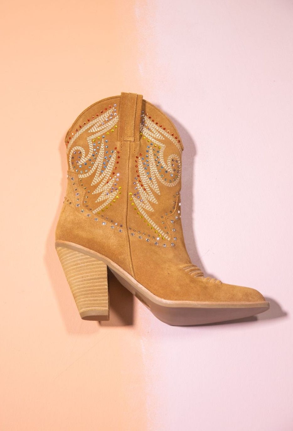 The Gem Jeffrey Campbell Tan Suede Rhinestone Western Cowboy Boots - Etsy
