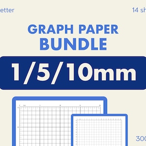 1mm / 5mm / 10mm Graph Paper Downloadable PDF - Etsy