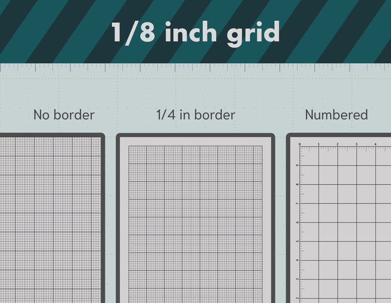 1-inch Graph Paper Downloadable PDF Bundle: Letter-sized - Etsy