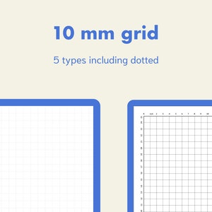 1mm / 5mm / 10mm Graph Paper Downloadable PDF - Etsy