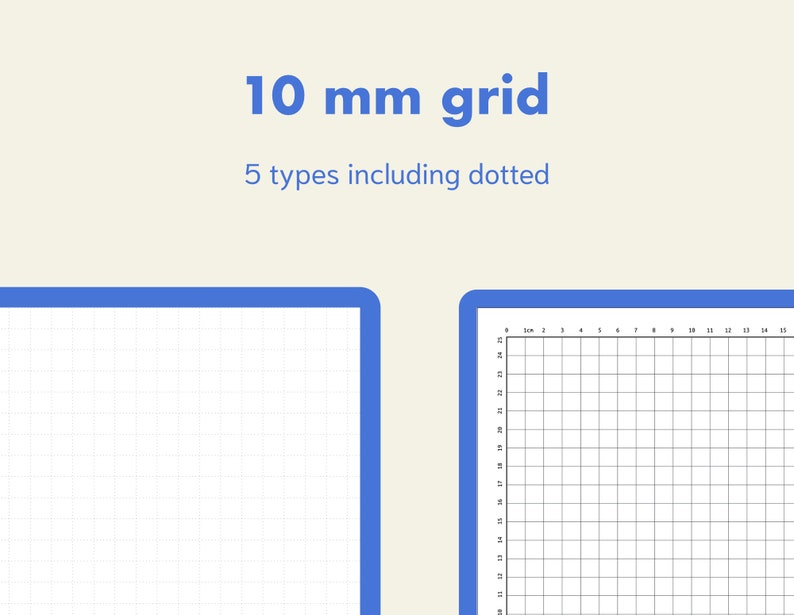 1mm / 5mm / 10mm Graph Paper Downloadable PDF - Etsy