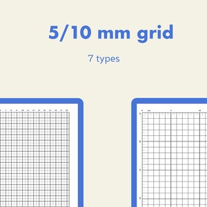 1mm / 5mm / 10mm Graph Paper Downloadable PDF - Etsy