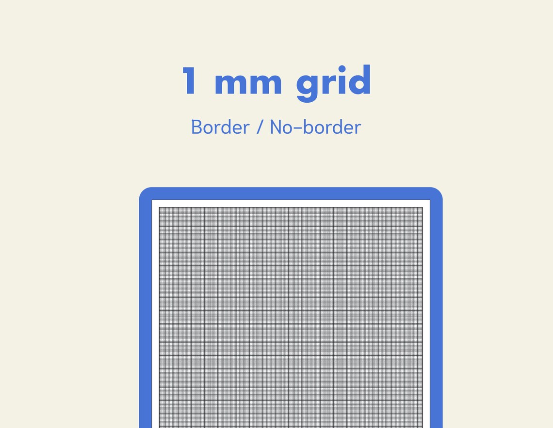 1mm / 5mm / 10mm Graph Paper Downloadable PDF - Etsy