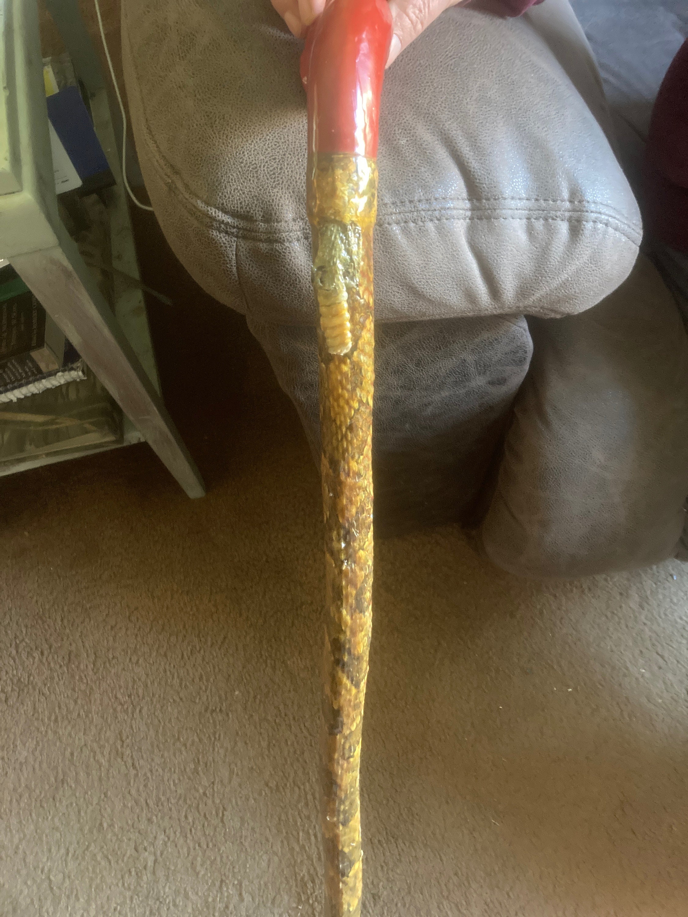 Rattlesnake Cane/walking Stick - Etsy