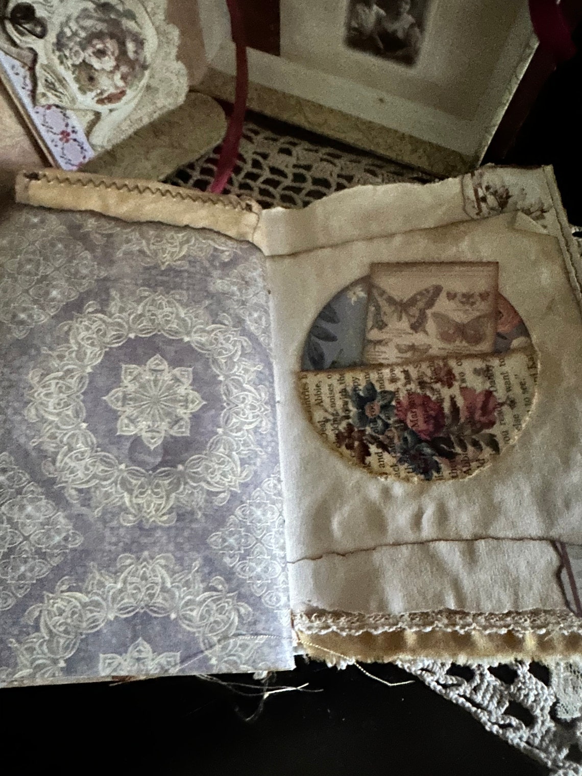 Small Vintage Junk Journal With Storage Box. - Etsy