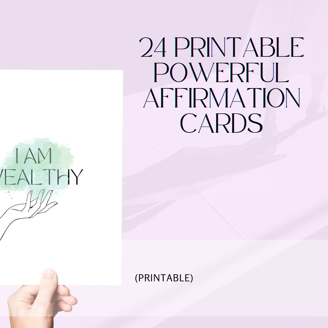 Tarjetas de afirmaciones imprimibles / Afirmaciones positivas ...