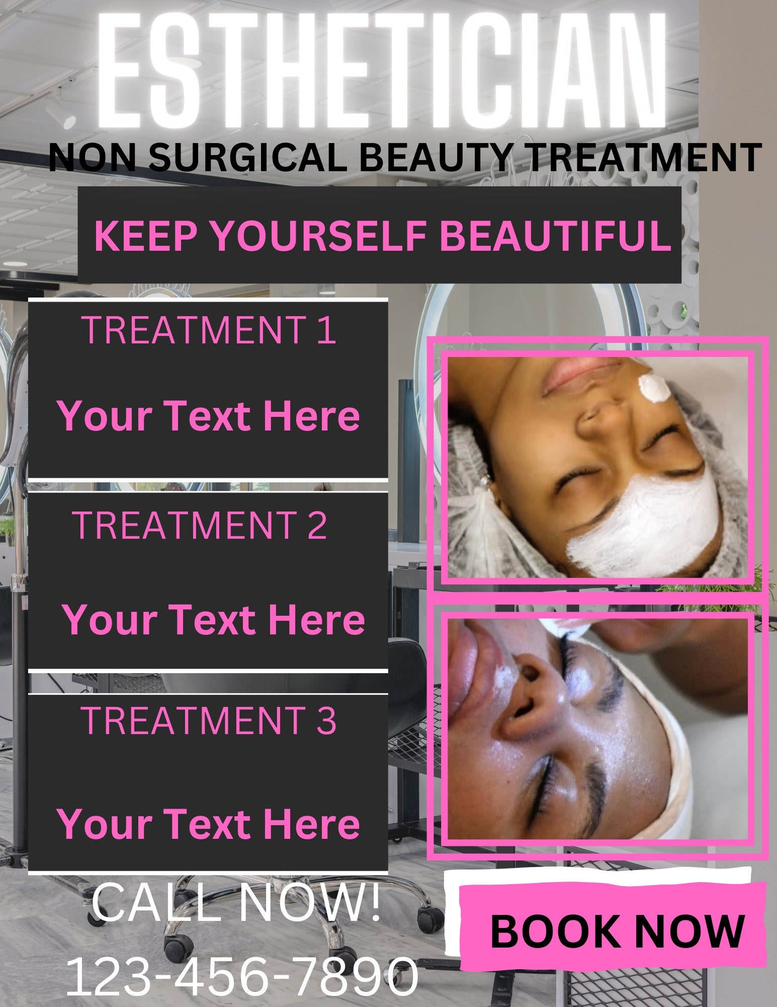 Esthetician Flyer, Massage Flyer, Microshading Service Flyer, Social ...