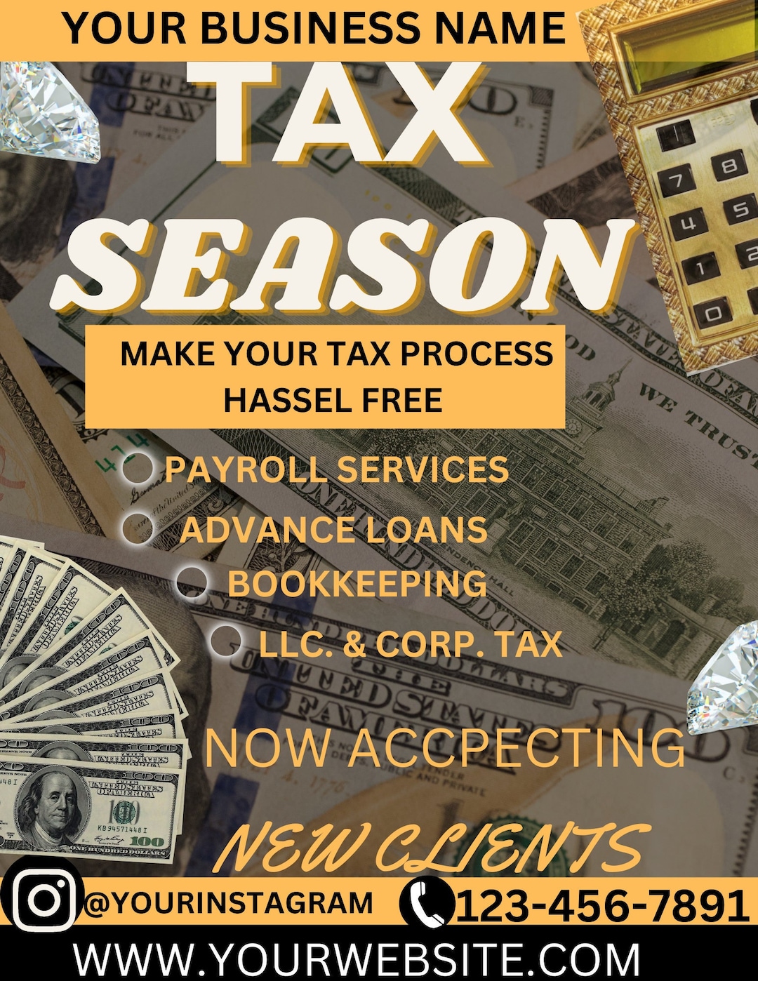 Tax Prep Season Flyer, DIY Business Taxes Consultation, Boss Taxes ...