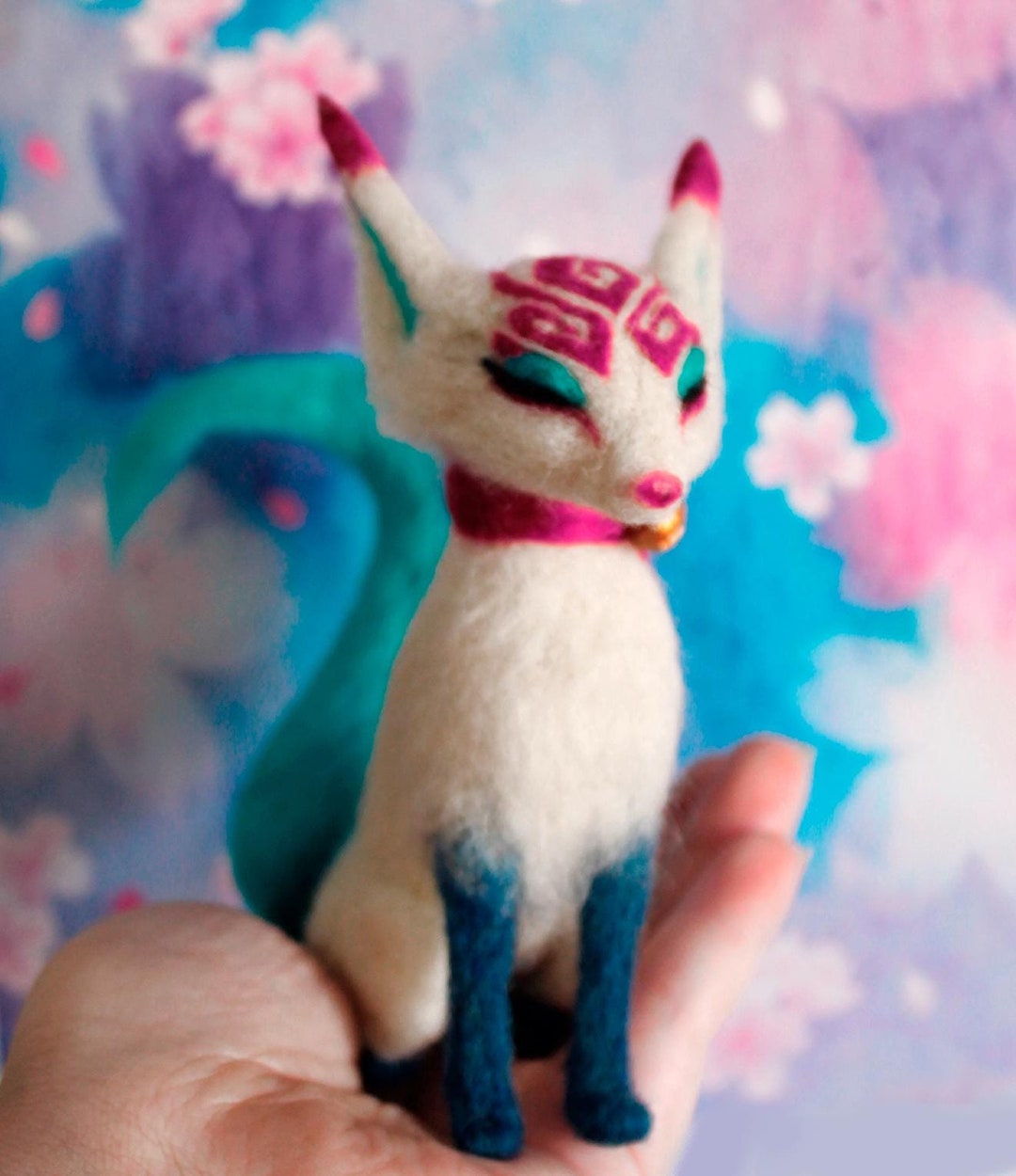 Ahri Spirit Blossom Fox Form Figurine League of Legends Kitsune Kumiho ...