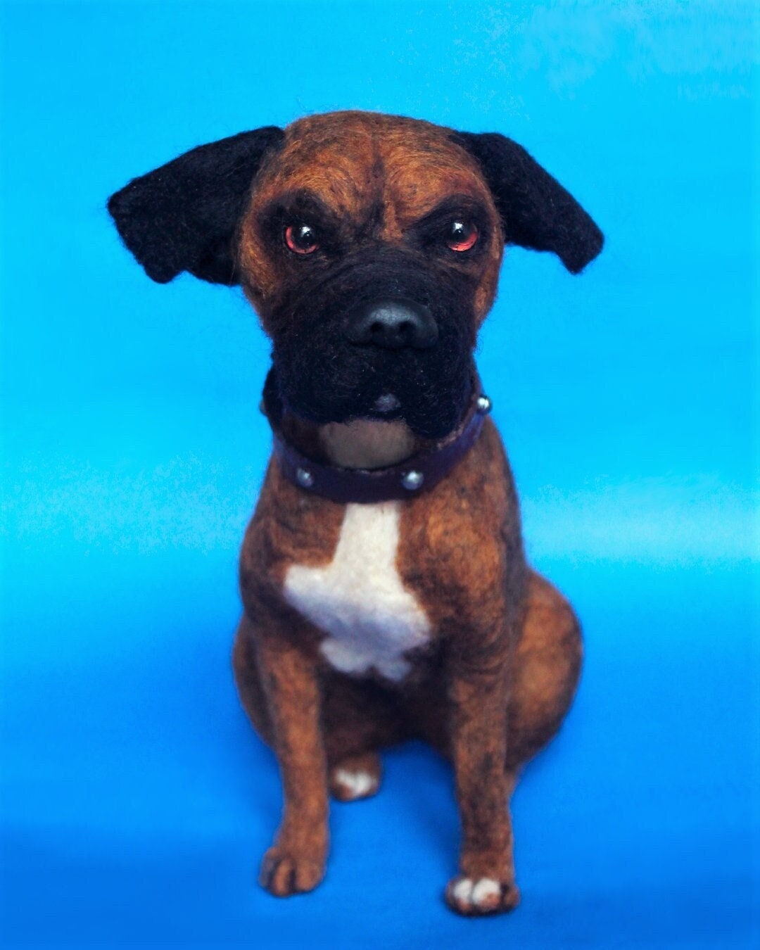 Realistic Boxer Dog Replica Sculpture Felted Figurine - Etsy