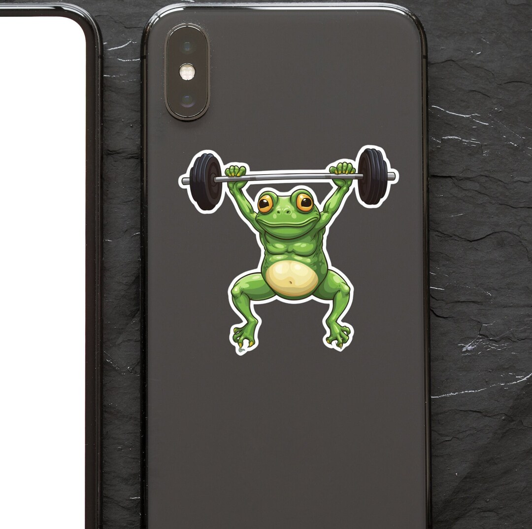 Frog Weightlifting Sticker - Funny Crossfit Laptop Decal - Etsy