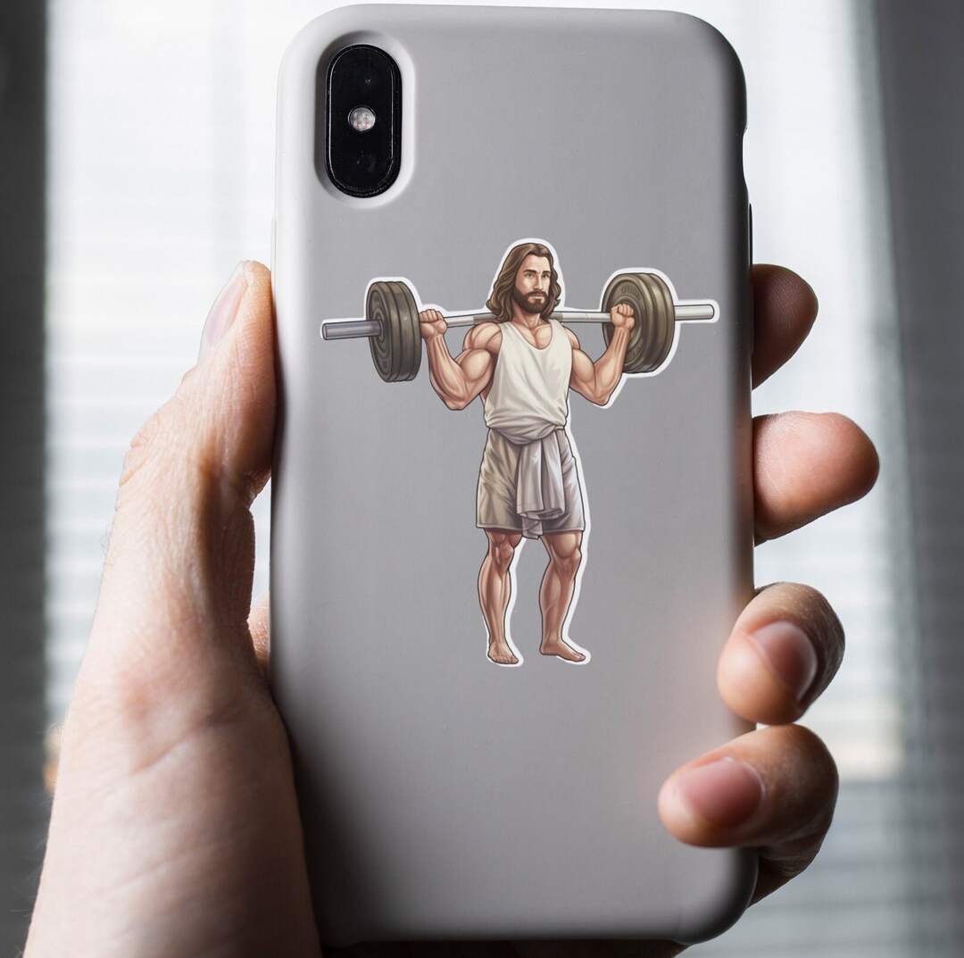 Jesus Sticker Religious Fanatic Fitness Guru Gift Yesus Sticker for ...