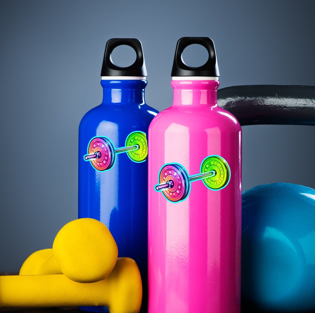 Neon Color Sticker Barbell Gym Stickers Highlighter Color Stickers for ...
