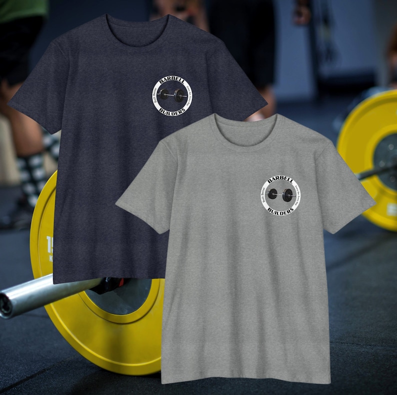 Best Print on Demand Exercise Tshirt, Workout Shirt, Gym Shirt, Barbell ...