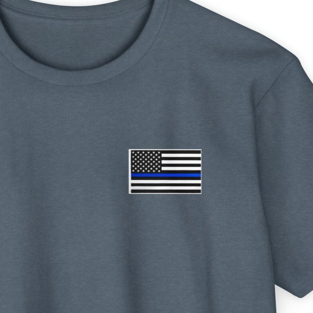 Blue Line T-shirt Fun T-shirt Police Shirt, America Shirt, Blue Shirt ...