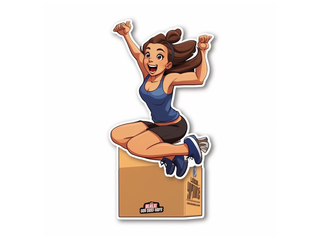 Crossfit Girl Box Jumps Sticker, Fitness Lover Gift - Etsy