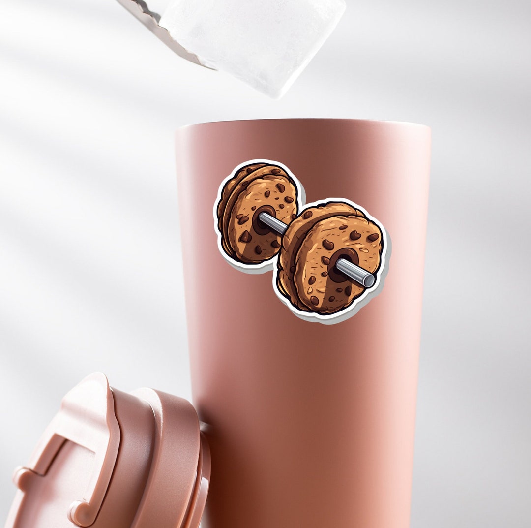 Chocolate Chip Sticker Cookie Sticker Barbell Stickers Crossfit Gym ...