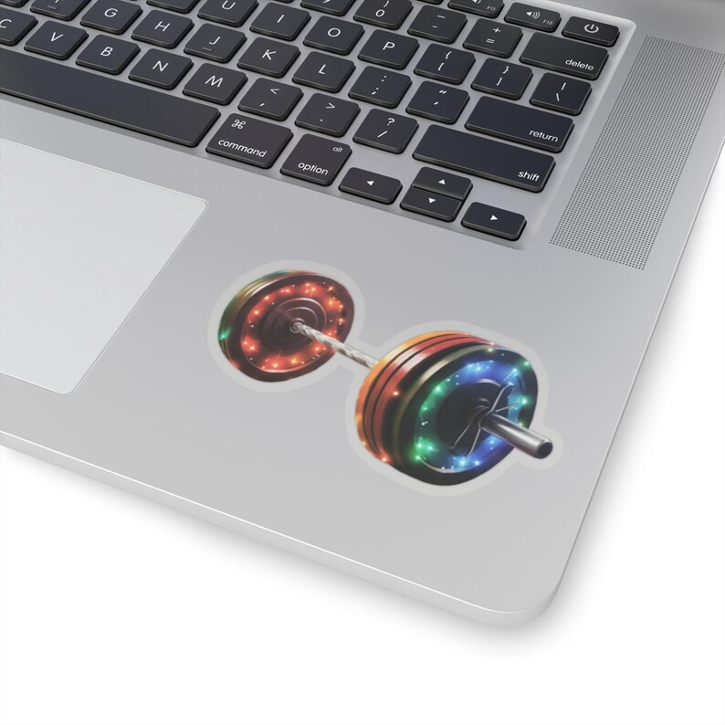 Rainbow Barbell Sticker | Fitness Weightlifting Gym Decal - Etsy
