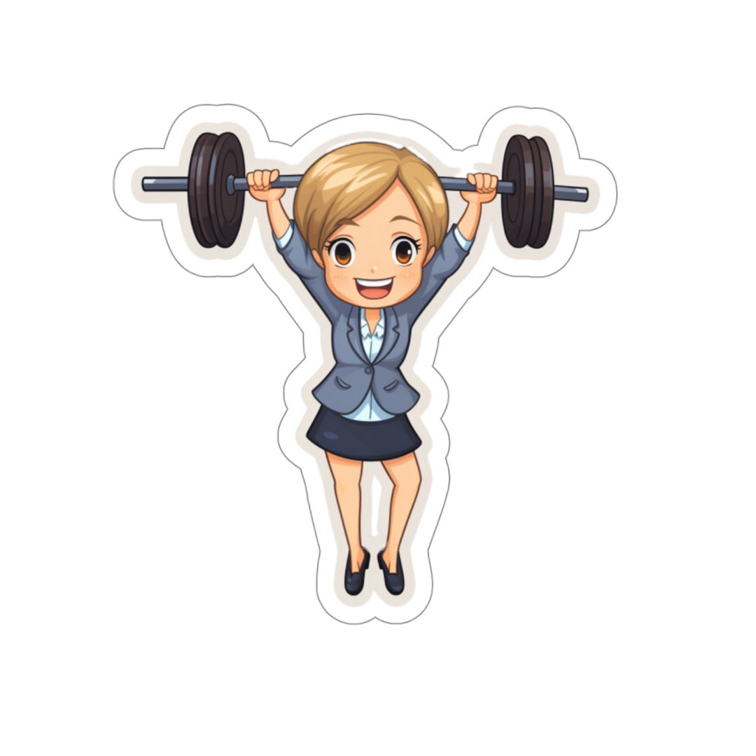 Lawyer Female Barbell Sticker Kiss-cut Stickers Crossfit - Etsy