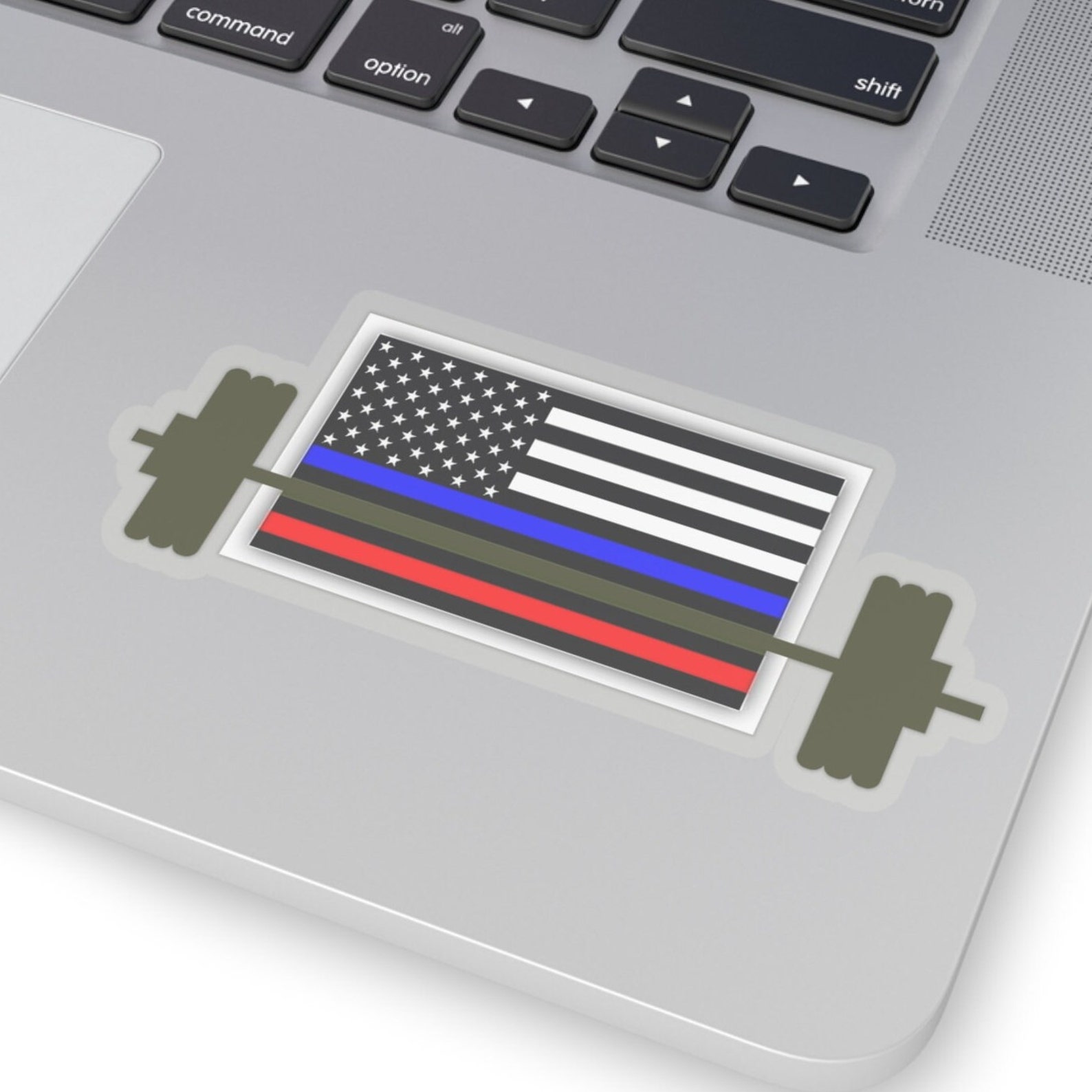 Military Sticker Clean Stickers Crisp Green Line Flag Stickers Barbell ...