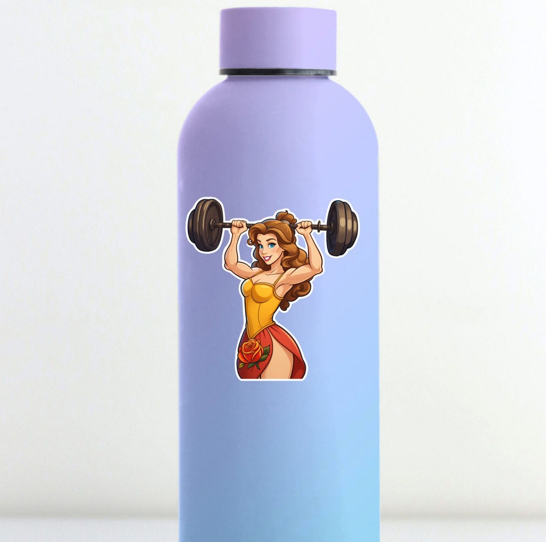 Strong Girl Sticker, Lady Lifting, Fitness Stickers, Tumbler Sticker ...