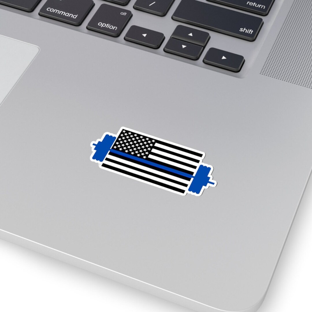 Cop Stickers Blue Line Support Kiss-cut Stickers for Laptop Police Fan ...