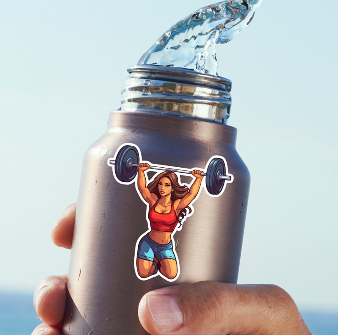 Lady Barbell Kiss-cut Stickers Crossfit - Etsy