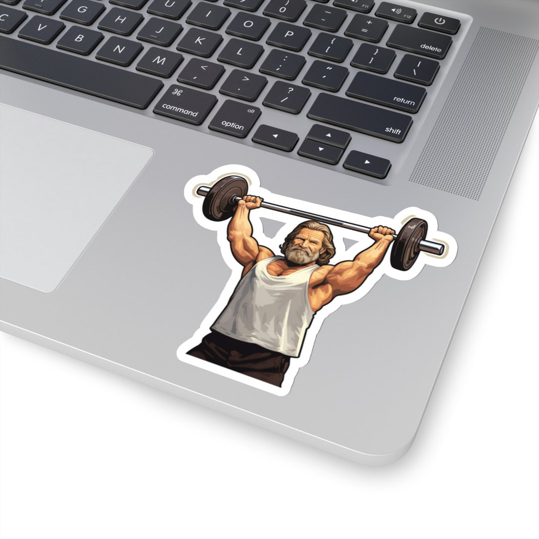 Athlete Man Barbell Sticker Kiss-cut Stickers Crossfit Sticker ...