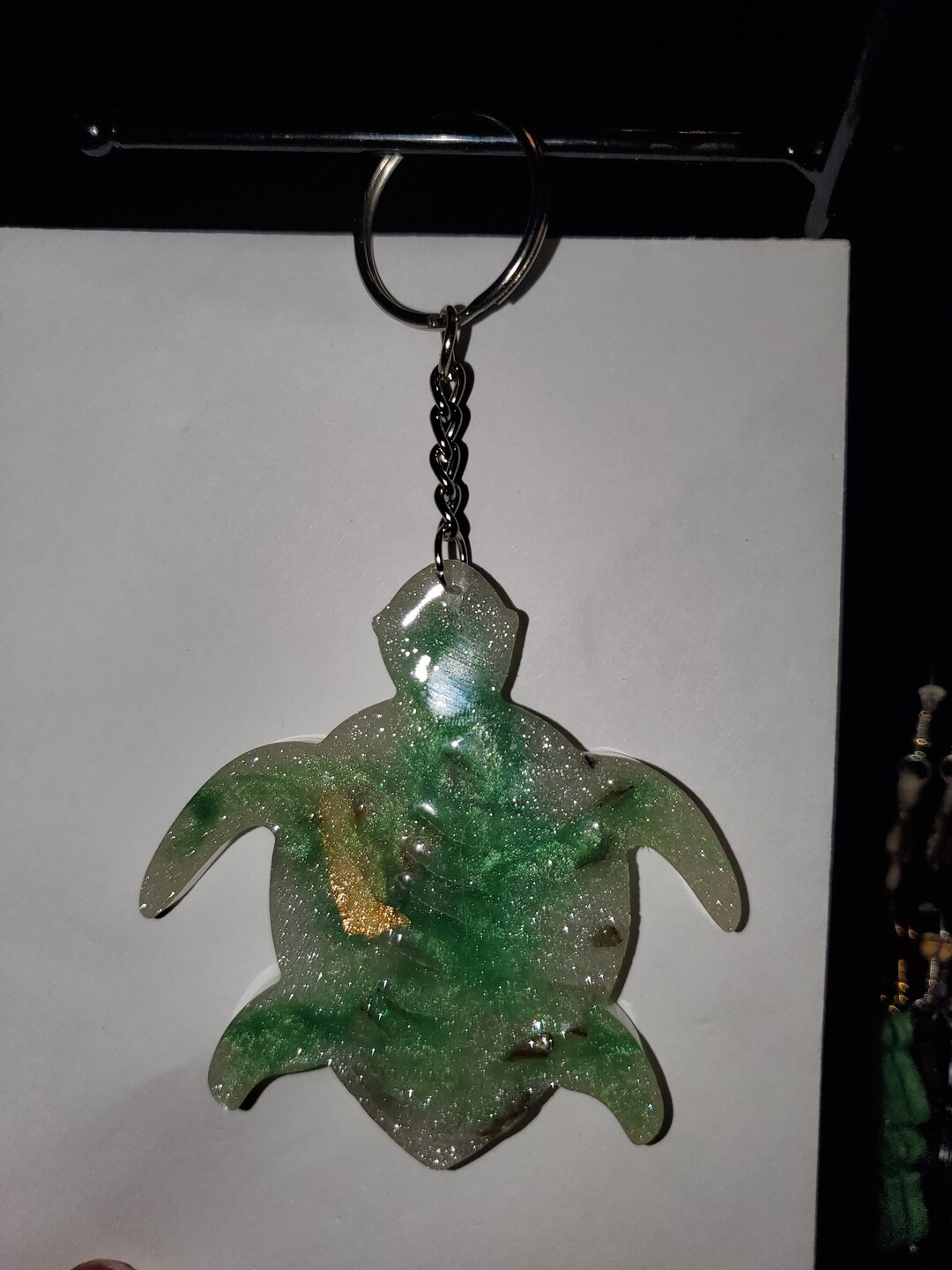 Resin Sea Turtle Key Chain - Etsy