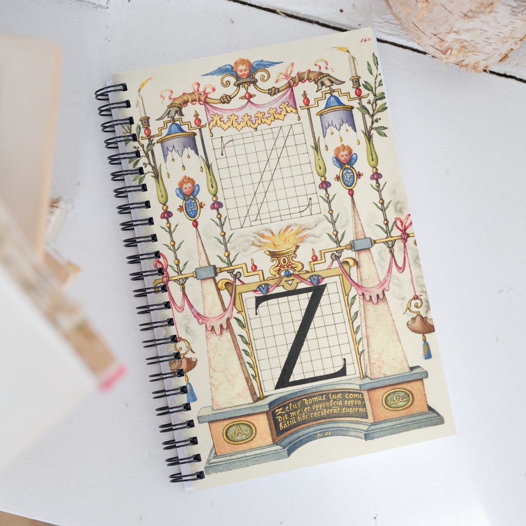 Medieval LETTER Z Spiral Notebook From the Model Book of - Etsy