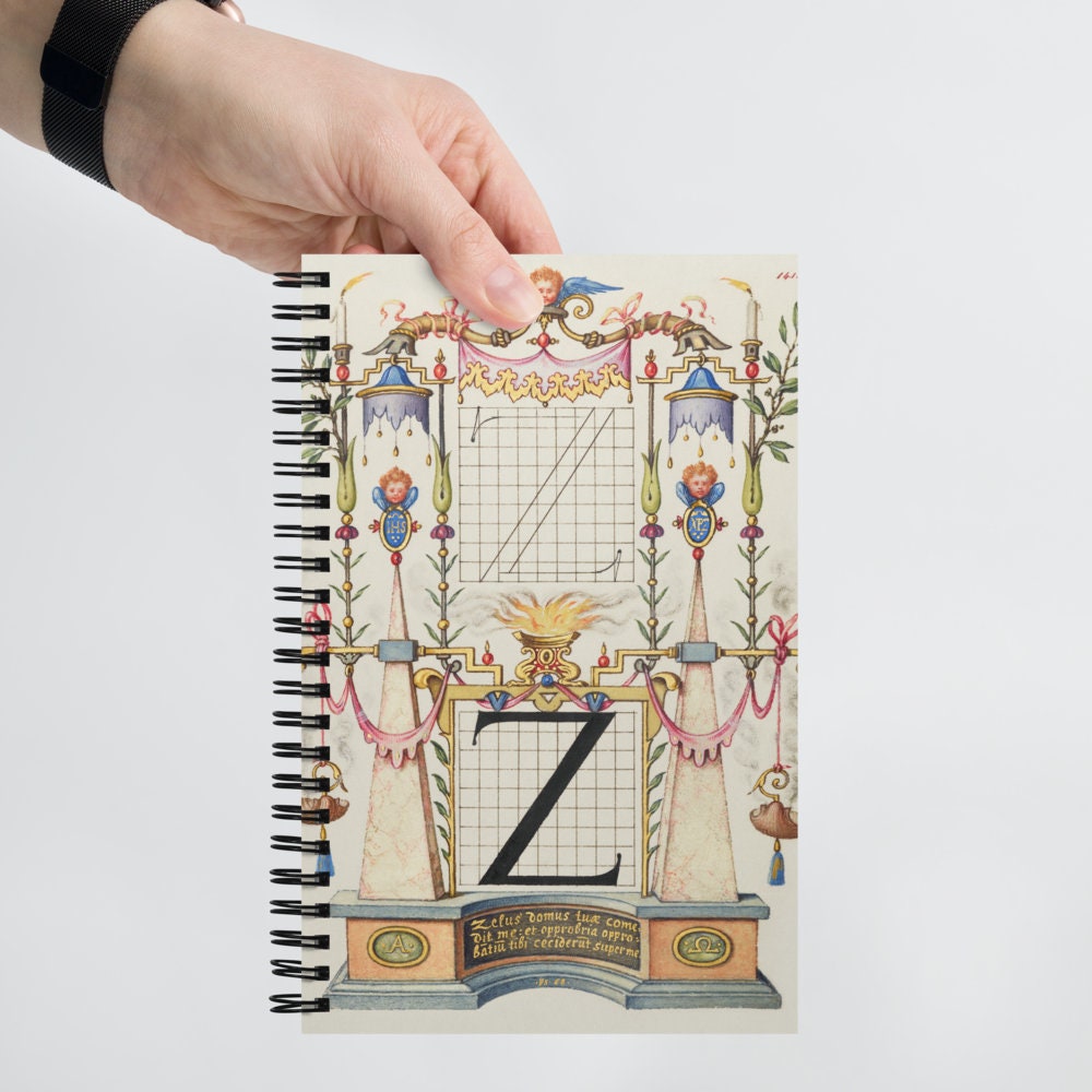 Medieval LETTER Z Spiral Notebook From the Model Book of - Etsy