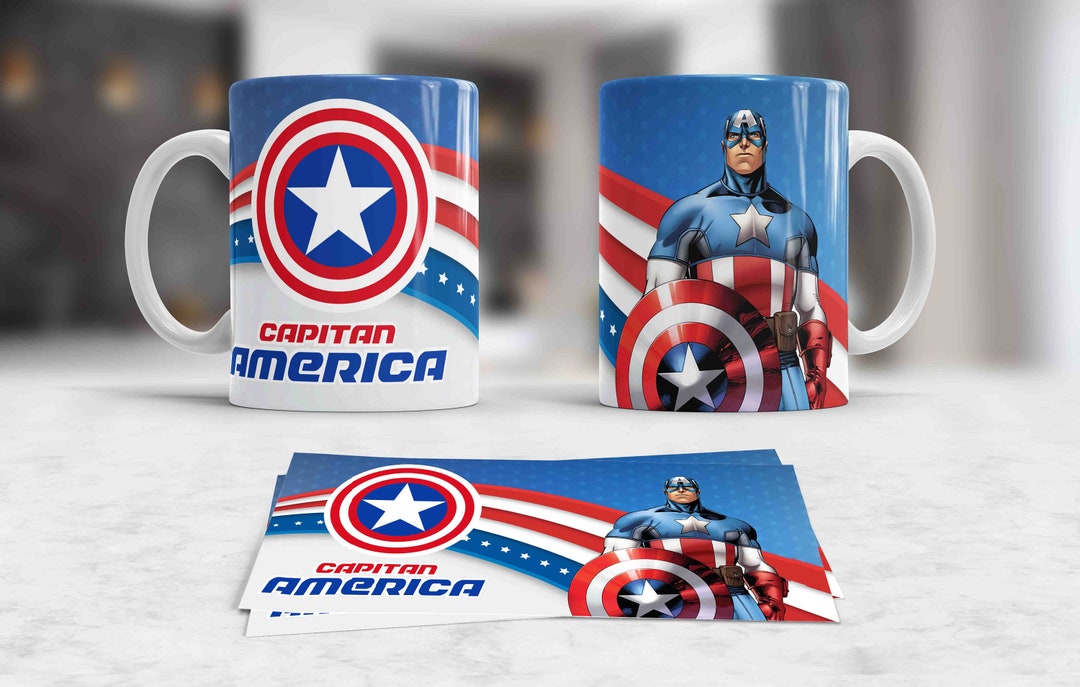 Captain America Mug Design, Coffee Mug Design, Sublimation Image, Mug ...