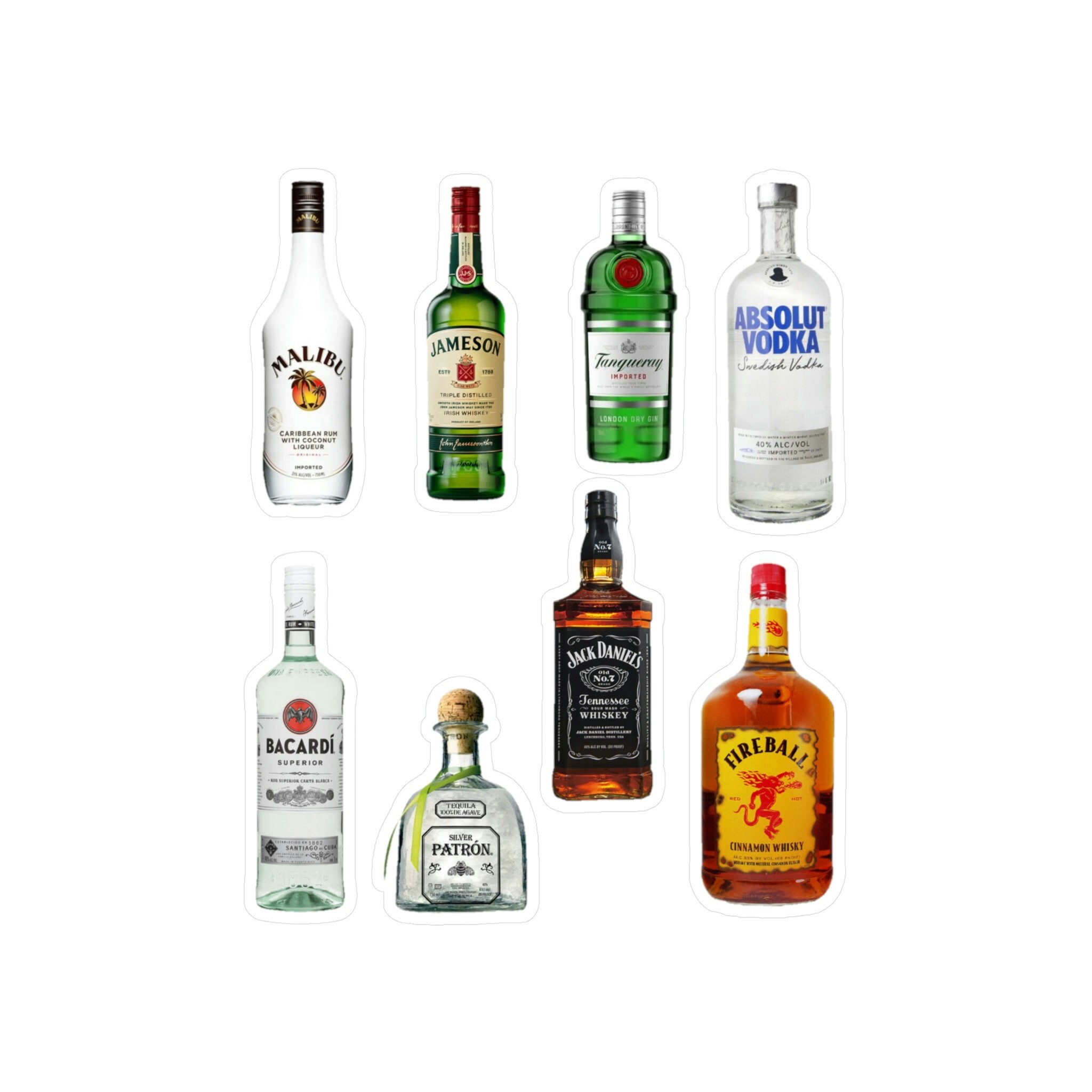 Alcoholic Stickers 8 Pack Beer Vinyl Decal Rum Stickers - Etsy