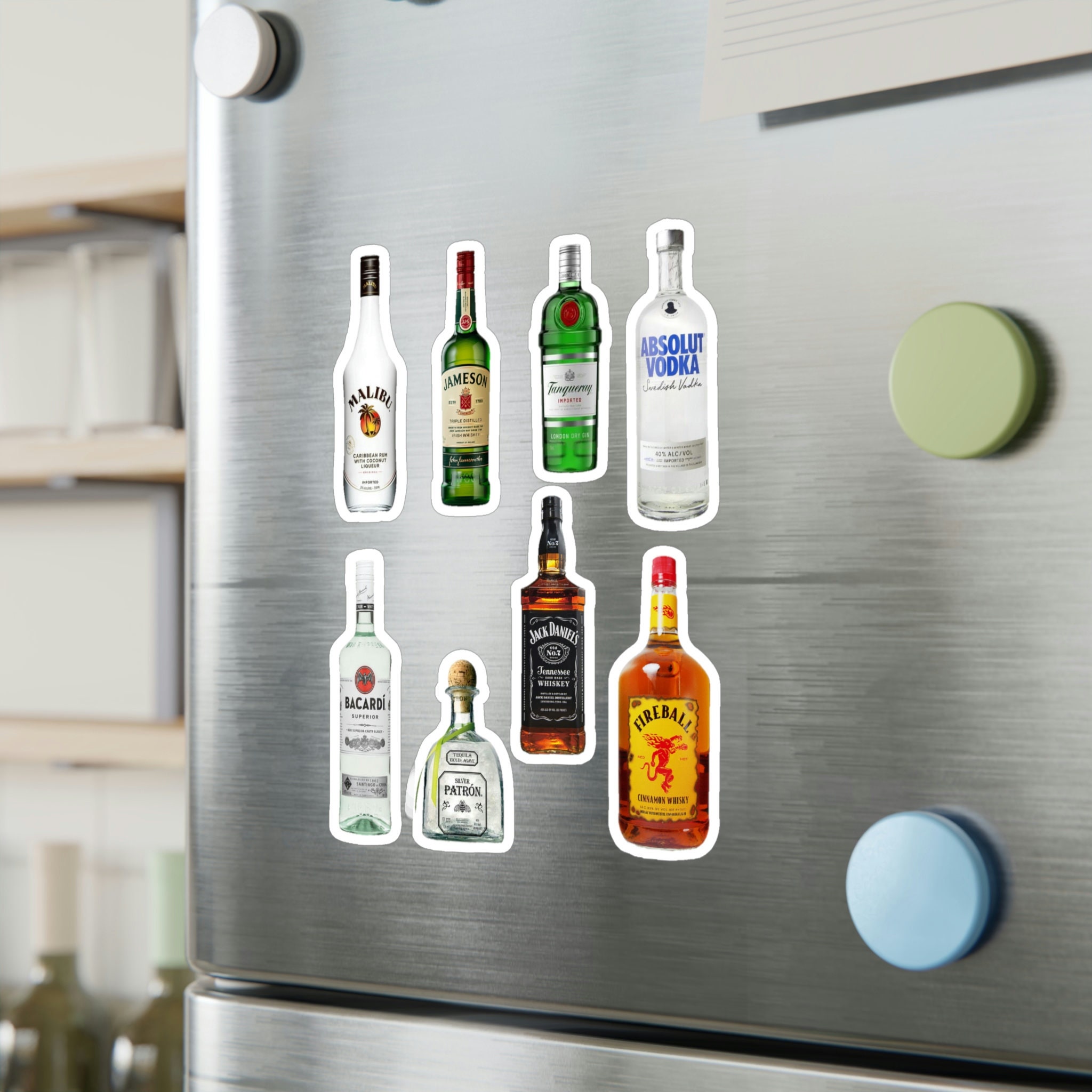 Alcoholic Stickers 8 Pack Beer Vinyl Decal Rum Stickers - Etsy