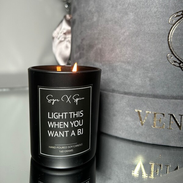 Light Me When You Want a Bj Candle - Etsy