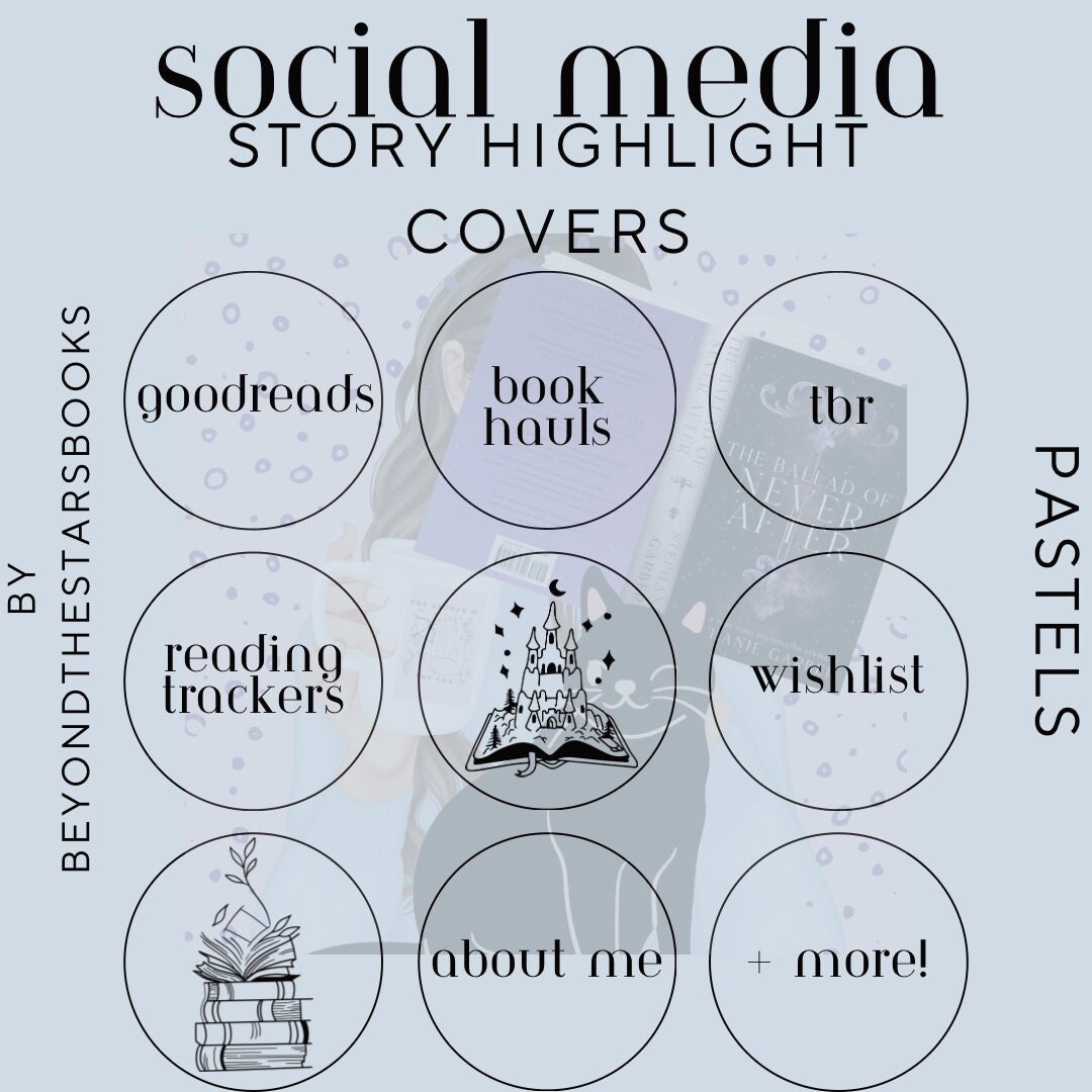 Baby Blue Bookstagram Highlight Covers - Instagram Highlights - Book ...