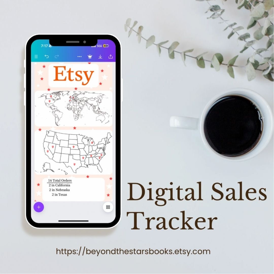 Etsy Digital Sales Tracker - Digital Sales Trackers - Sales Trackers ...