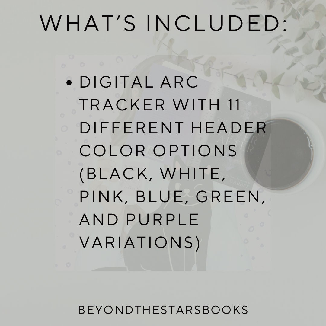 ARC Tracker - Book Tracker - Book ARC Template - Digital Arc Tracker ...