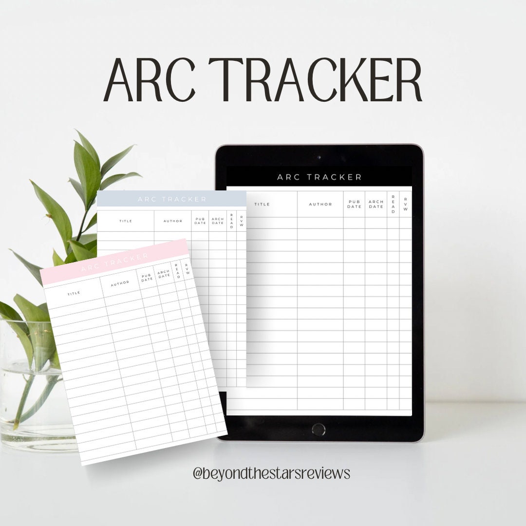 ARC Tracker - Book Tracker - Book ARC Template - Digital Arc Tracker - Printable - Instant ...