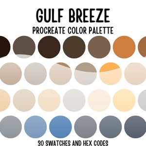 Gulf Breeze Color Palette - Procreate Swatches - Gulf Breeze Procreate ...