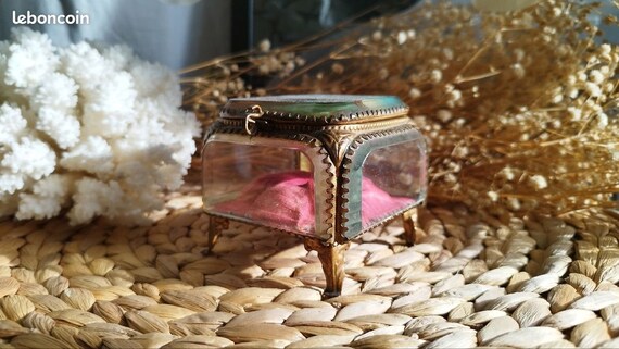 Old Beveled Glass Jewelry Box from the end of the 19t… - Gem