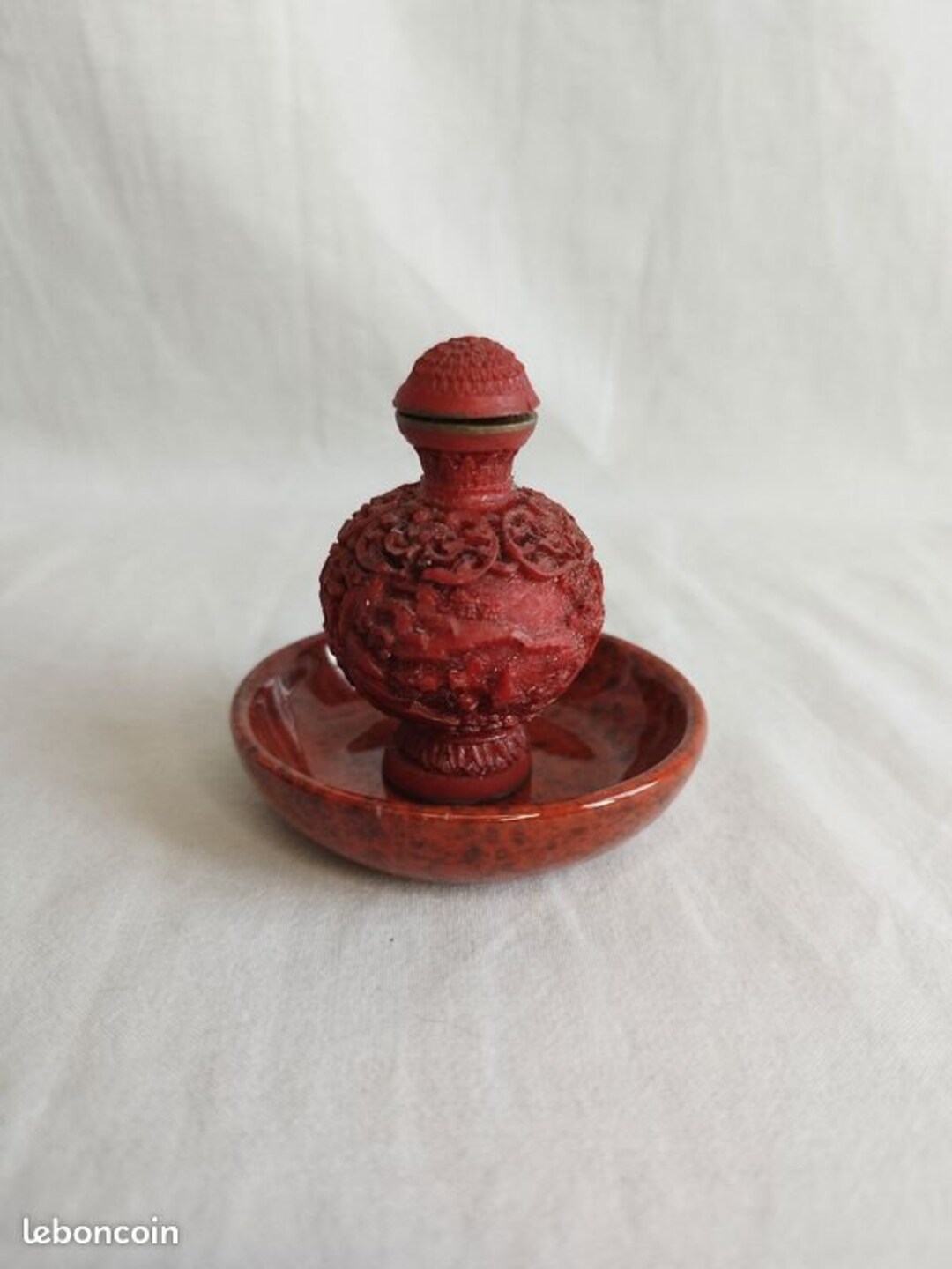 Chinese Snuff Box in Red Lacquered Cinnabar - Etsy