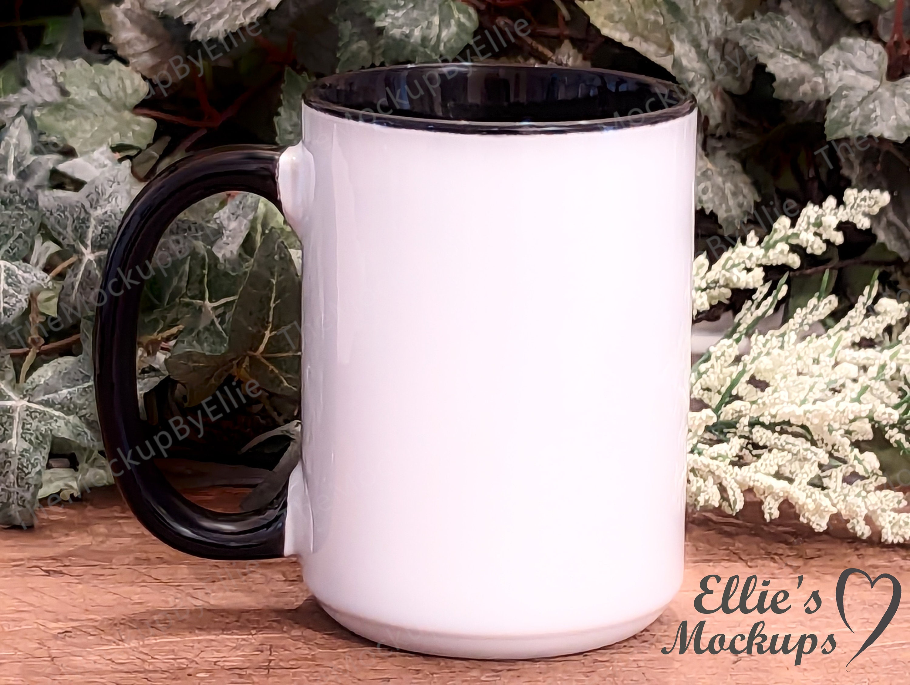 Mug Mockup | Black Handle Mug Mockup | 15 Oz. Mug Mockup | Sublimation ...