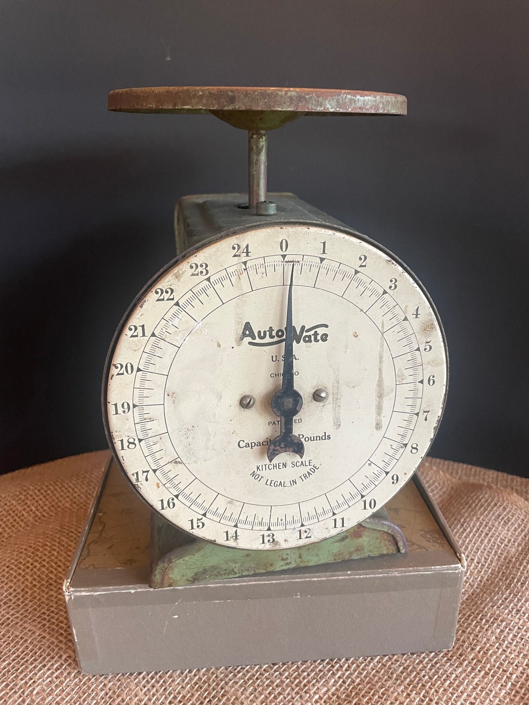 Vintage Green Kitchen Scale - Etsy