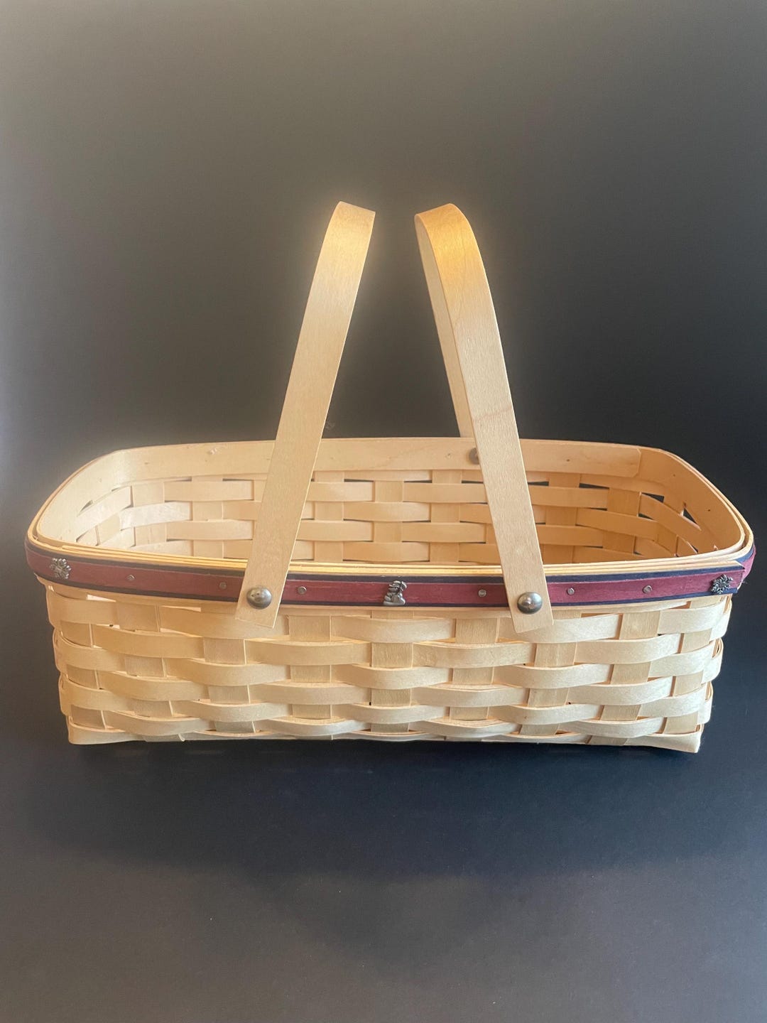 Signed by 4 Longaberger Family Members - Light Holiday Basket - Etsy
