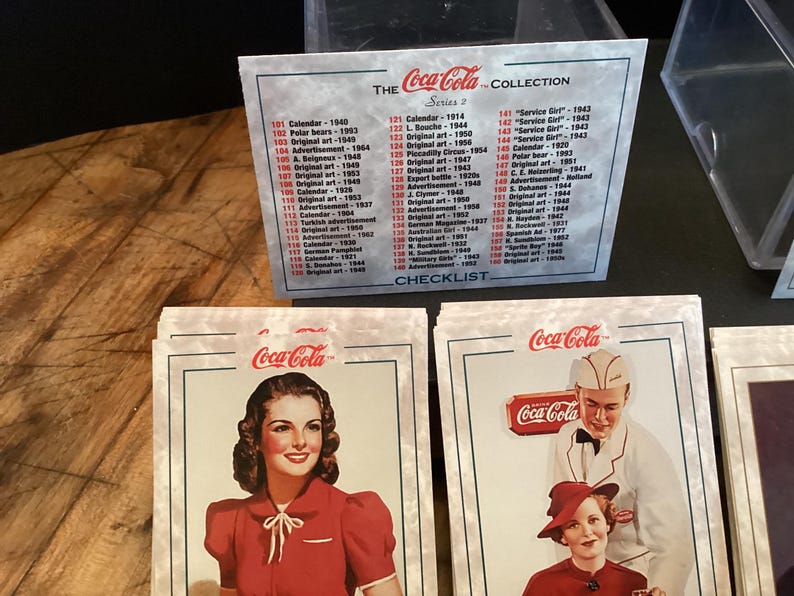 Vintage Coca-cola Collectible Card Sets – Series 1 & Series 2 – Classic ...