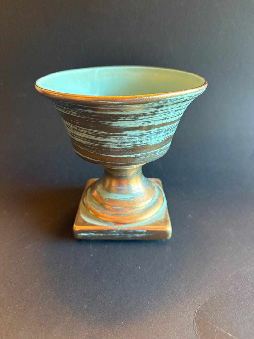 Vintage - Mid Century Modern STANGL Art Pottery Urn Planter - 22KT Gold ...
