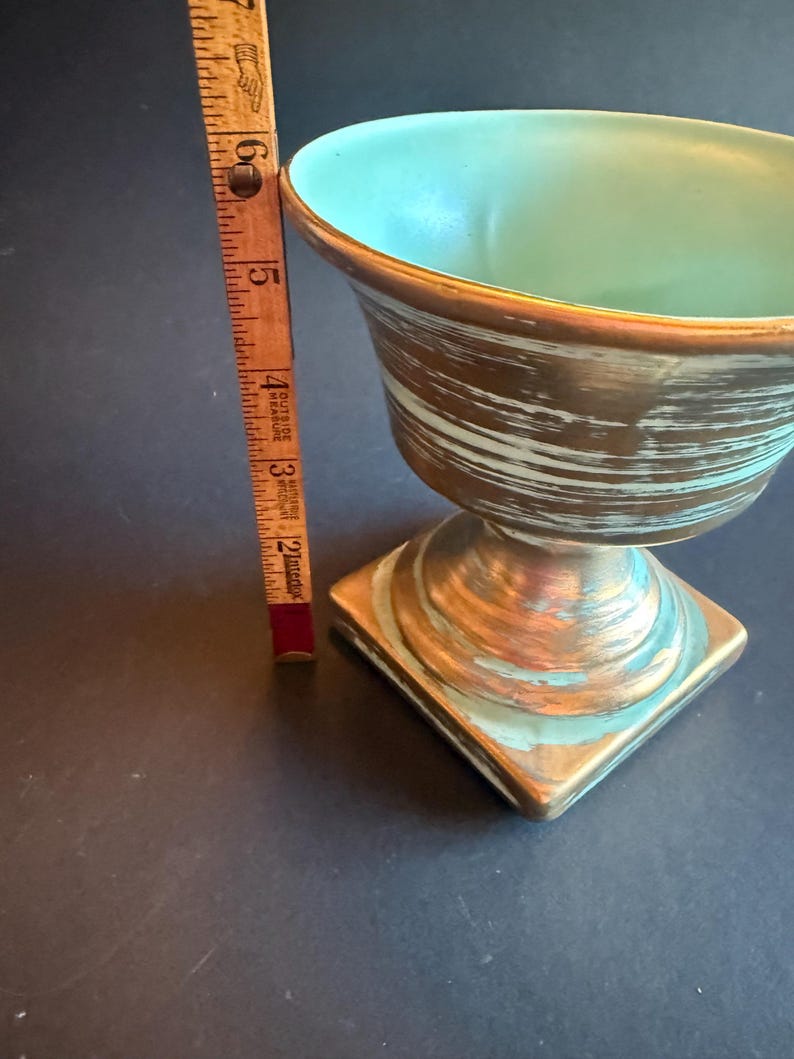 Vintage - Mid Century Modern STANGL Art Pottery Urn Planter - 22KT Gold ...