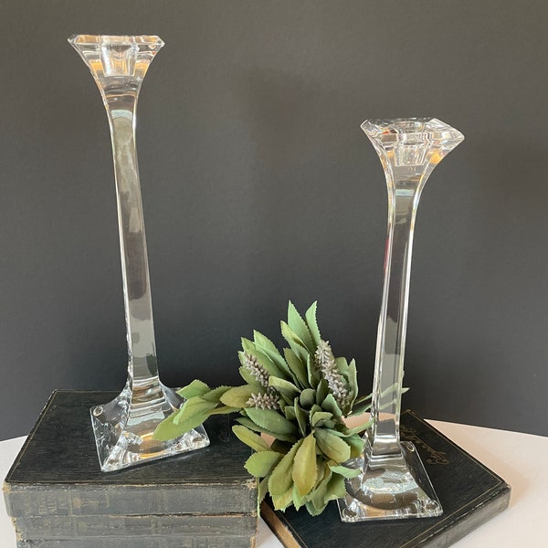 Crystal Candlesticks - Etsy